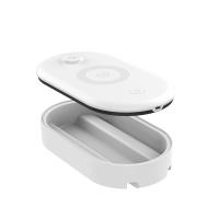 China Multifunctional UV disinfection box with folding wireless charger for smart phone watch and earbud for sale
