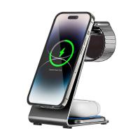 China 15W 10W 7.5W 5W Qi Standard Metal Wireless Charger with USB C Cable and Aluminum Alloy for sale