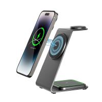China Fast Wireless Charging Aluminum Alloy Charger for iPhone Samsung Smartphones Earbuds & iWatch for sale