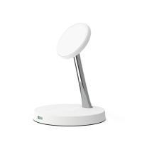 China Zinc Alloy 3 In 1 Magnetic Wireless Charger Stand 15W Phone 3W Earphone Charging for sale