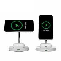 China Multifunctional TYPE C Wireless Charger White/Black 15W CE/FCC/RoHS Universal PD/QC Input for sale