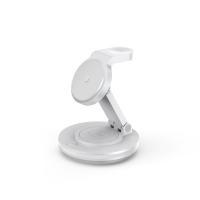 China Rotable & Foldable wireless magnetic phone charger with LED light for sale