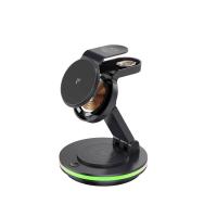China Multifunctional 4 In 1 Wireless Charger Station White/Black/Grey/Purple PD/QC 5V/3A 9V/2A 12V/1.5A for sale