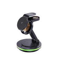 China Wireless Charging Station ABS Acrylic 4 In 1 Stand CE FCC RoHS Certified for sale