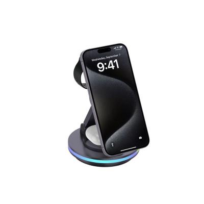 China Wireless Charging Station ABS Acrylic 4 In 1 Stand CE FCC RoHS Certified for sale