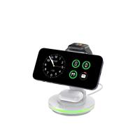 China 15W Wireless Phone Charger Stand with Foldable Design 3W Earphone Charging for sale