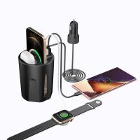 China 15W Fast Charge Wireless Charging Cup Car Charger Black Color For Cars for sale