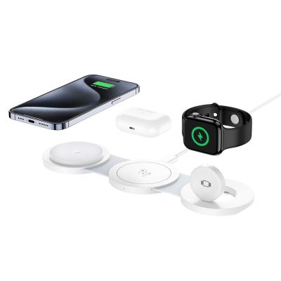 China 3 Fold 20W Wireless Charging Station With 5W/7.5W/10W/15W Magnetic Charger And Indicator Light for sale