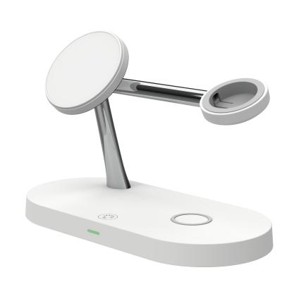 China 4-in-1 Wireless Charging Station With Earphone Night Light And IWatch Charger Holder for sale
