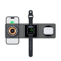 China Foldable Travel Charger 15W Wireless Charging Pad Over-heat Protection For Phones Earphones & Watches for sale