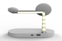 China 3W Earphone Charging 5-in-1 Magnetic Wireless Charger with USB Output CE/FCC/RoHS Approved for sale