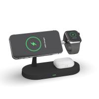 China CE/FCC/RoHS Approved 15W Magnetic Wireless Charger for Fast Charging and 2W Watch Charging for sale