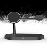China CE/FCC/RoHS Approved 15W Magnetic Wireless Charger for Fast Charging and 2W Watch Charging for sale