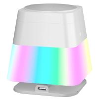 China ABS PC Material RGB Night Light 3 in 1 Wireless Charger with Flipping Top for sale