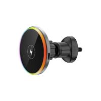 China Magnetic Wireless Car Charger with 15W Max Output and 110-205KHz Charging Frequency for sale
