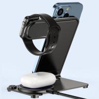 China Stylish Wireless 3 In 1 Charging Stand With Aluminum Alloy Material for sale