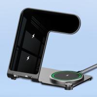 China Stylish Wireless 3 In 1 Charging Stand With Aluminum Alloy Material for sale
