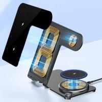 China Stylish Wireless 3 In 1 Charging Stand With Aluminum Alloy Material for sale