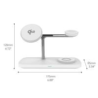 China White Magnetic Wireless Charger With 15w Fast Charging And Working Frequency Of 110-205khz for sale