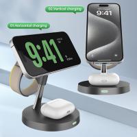 China 15W 3-IN-1 Wireless Charger Strong Magnetic Attachment More Convenient for sale