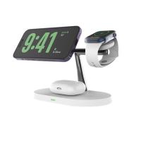 China 3 In 1 Fast Charger Magnetic Wireless Charger Station With 5W/7.5W/10W/15W Charging ABS Material Black for sale