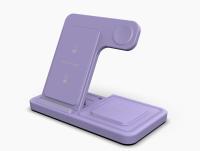China 15W 3 In 1 Double-Coil Magnetic Wireless Charger 155*142*18mm High Quality ABS for sale