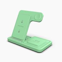China 15W 3 In 1 Double-Coil Magnetic Wireless Charger 155*142*18mm High Quality ABS for sale