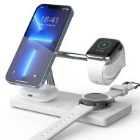 China White And Black All-In-1 Magnetic Wireless Charger Support PD&QC3.0 for sale