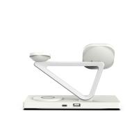China 15W Magnetic Wireless Charger With Night Light ABS zinc Alloy Material for Phone Output 5W Airpods 2W in Black and White for sale