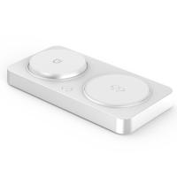 China Folding 3 In 1 Travel Wireless Charger with lighing design 1w for charging phone iwatch earphone for sale