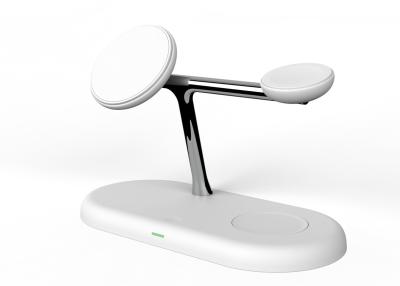 China All In 1 Magnetic Wireless Charger T256 15W/10W/7.5W/5W Three Postion Support Fast Charge With Nightlight for sale