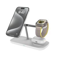 China Black And White QI2 All In 1 Foldable Wireless Charger For Iphone Iwatch Earphone for sale