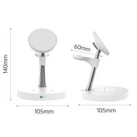 China Abs Zinc Alloy 4 In 1 Fast Magnetic Wireless Charging Station With Night Lamp 2w for sale