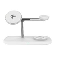 China ABS Zinc Alloy Qi2 All In 1 Foldable Wireless Charger For Phone Earphone Watch for sale