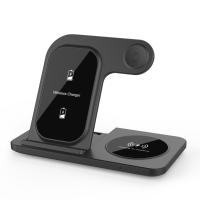 China 3-In-1 Wireless Charger with Charging Distance 8mm CE FCC ROHS Certified Environmentally Friendly Plastic Pc Folding for sale
