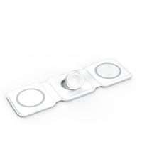 China white black 3 In 1 Foldable Wireless Charger Supports Iphone Iwatch Airpods Earphones for sale