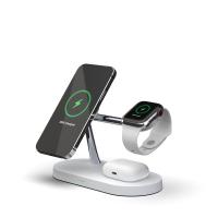 China USB wired output 5V2A 5 In 1 Magnetic Wireless Charger abs zinc alloy material night light 2w for sale