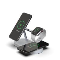 China USB wired output 5V2A 5 In 1 Magnetic Wireless Charger abs zinc alloy material night light 2w for sale