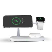 China USB wired output 5V2A 5 In 1 Magnetic Wireless Charger abs zinc alloy material night light 2w for sale