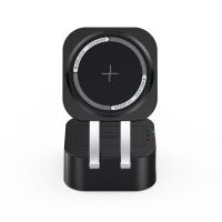 China High Conversion Efficiency Type-C Input Travel Wireless Charger with 9V-3A 12V-1.5A Input Voltage and 3W Earbuds Output for sale