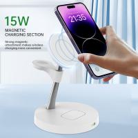 China Folding Wireless Charger T269D Support 15W/10W Fast Charger With Night Lamp suit for the iwatch and samsung watch for sale