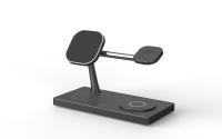 China T218 Muilt-Functional Wireless Fast Charger Dual 15W Support Apple And Samsung Watches With Night Light for sale