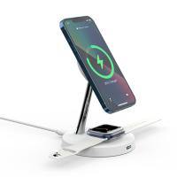China T269 15W Intelligent Wireless Charger Dual 15W Output With Night Light Zinc Alloy Fast Charger for sale
