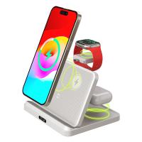 China A21 Wireless Fast Charger 3 In 1Stand Charger Support Apple And Samsung Earphone /Iwatch Fast Charger for sale