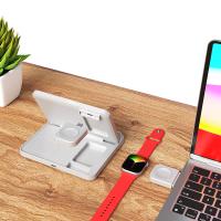 China A21 Wireless Fast Charger 3 In 1Stand Charger Support Apple And Samsung Earphone /Iwatch Fast Charger for sale
