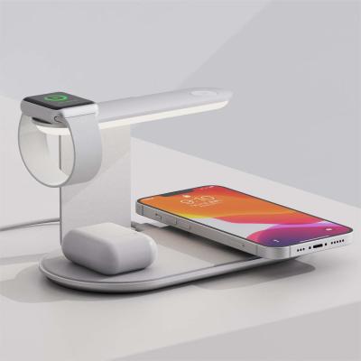 China V2206 Stand Type Wireless Charger 15W 3 In 1 Fast Charger Suppport Iwatch Aluminum Alloy Fast Charger for sale