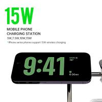 China T256 15W/10W/7.5W/5W Wireless Fast Charger All In One Intelligent Charger for Apple and Samsung Phones Conversion more than 75% for sale