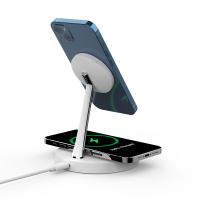 China T269C Wireless Fast Charger With Night Light And ABS Zinc Alloy Support For Apple And Samsung Cell Phone Bracket for sale