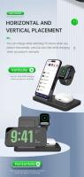 China T288 15w/10w Dual Interface Wireless Fast Charger Stand for iPhone and Samsung 2025 Mobile Phone Charging Bracket for sale