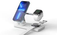 China T218 2025 Latest 15W/10W Wireless Fast Charger with Apple Watch 3W Charging Stand for Samsung and Apple Phones for sale